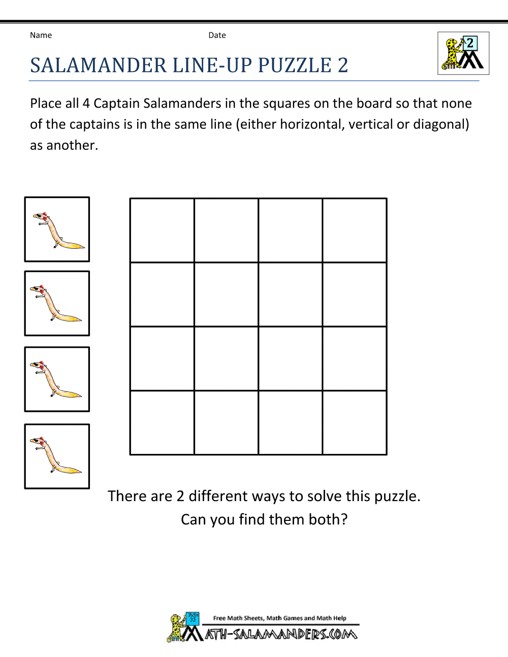 Math Puzzles 2nd Grade