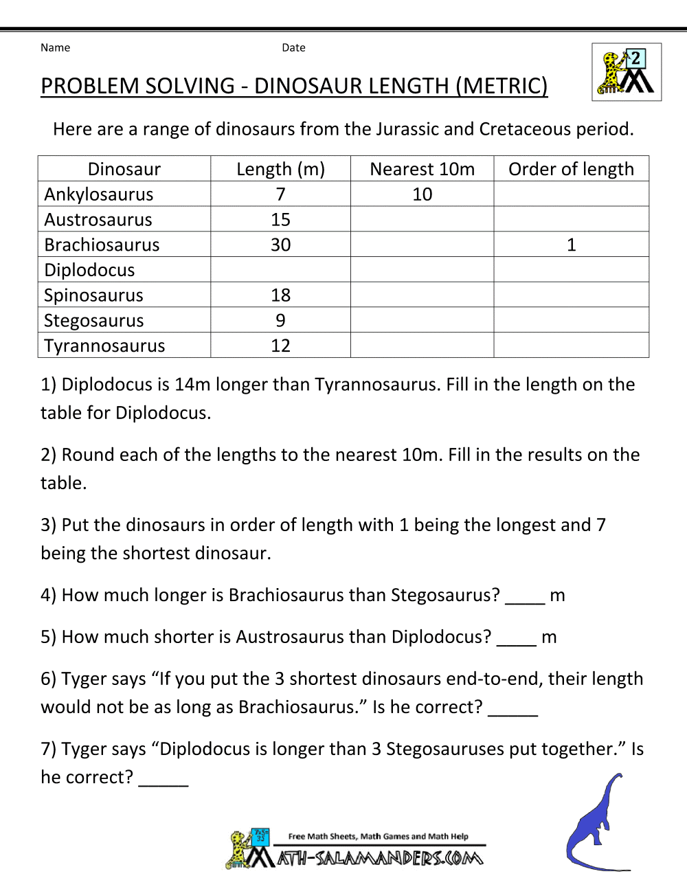 2nd Grade Math Word Problems
