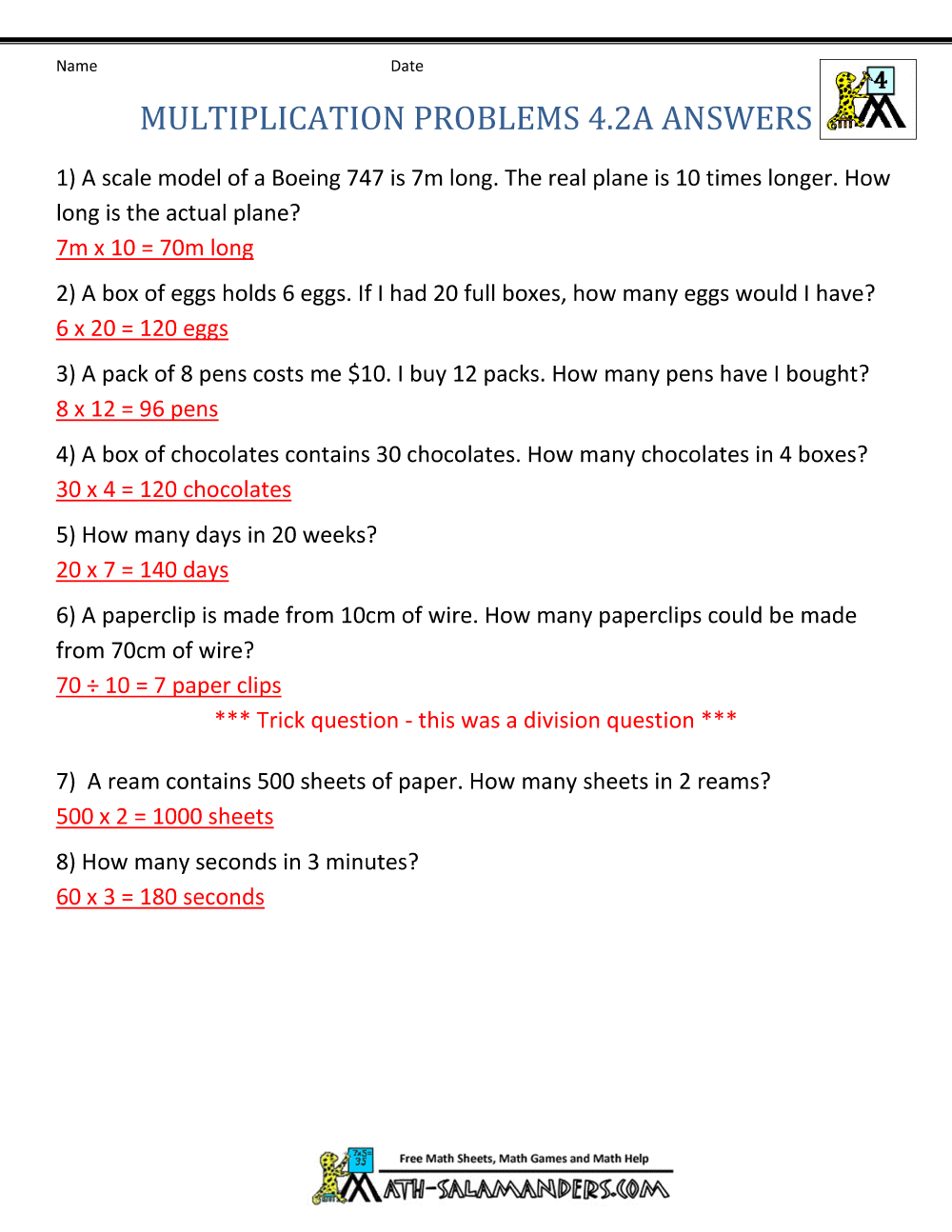 Multiplication Word Problems For Grade 4 Cbse JWord 